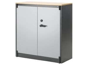 4052574553471 - Stahlschrank feuerfest gemäß DIN 4102 HxBxT 1226 x 1200 x 500 mm schwarzgrau lichtgrau