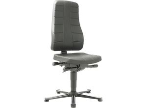 4016849434599 - Arbeitsdrehstuhl All-in-One mit Bodengleitern PU-Schaum schwarz