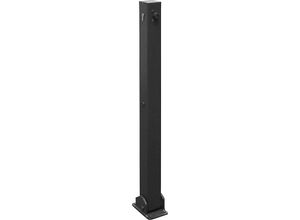 4061753096333 - Absperrpfosten 70 x 70 mm Eisenglimmer klappbar mit Profilzylinder ohne Öse Schake