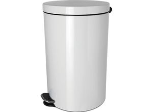 4012086017137 - helit Treteimer the knight 3 Liter Silberionen-Tretabfalleimer mit Fußpedal pulverbeschichteter Stahl Farbe weiß