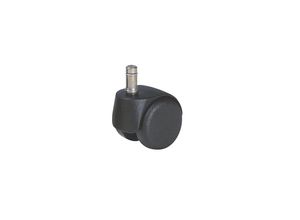 4250615206175 - Stuhlrolle Rad-Ø 50 mm VE 5 Stk mit Steckbolzen mit Klemmring schwarz 10 x 22 mm hart für weiche Böden