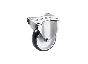 4250615200708 - Polyurethan-Reifen Gehäuse Edelstahl Rad-Ø x Breite 100 x 30 mm Bockrolle Proroll