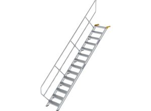 4031405002548 - Munk Günzburger Steigtechnik MUNK Treppe 45° inkl einen Handlauf 600mm Stufenbreite 14 Stufen