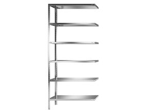 4021177029317 - Edelstahlregal Regalhöhe 2500 mm Anbauregal Breite x Tiefe 1100 x 400 mm kaiserkraft