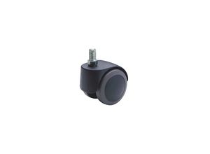 4250615206212 - Stuhlrolle Rad-Ø 50 mm VE 5 Stk mit Gewinde M 10 x 15 schwarz weich für harte Böden