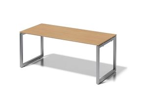 5020073993783 - Cito Schreibtisch 740 mm höhenfixes O-Gestell H 19 x B 1800 x T 800 mm Dekor buche Gestell silber