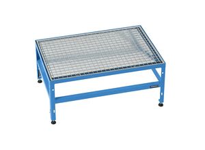 4054666009552 - eurokraft pro Plattform für Plattform-Modulsystem Plattformlänge 910 mm für 2 Stufen mit Gitterrosteinlage