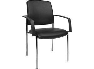4014296952536 - Besucherstühle mit Armlehnen VE 2 Stk Bezug Kunstleder schwarz Topstar