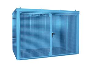 4052462060036 - Gasflaschencontainer BAUER GFC-B M5 B 2175 x T 3125 x H 2270 für 96 Gasflaschen feuerbeständig abschließbar blau