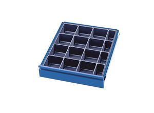4040376801913 - Schubladeneinteilungs-Set 1 Kleinteileeinsatz mit 16 Fächern für Schubladenhöhe 60 + 90 mm RAU