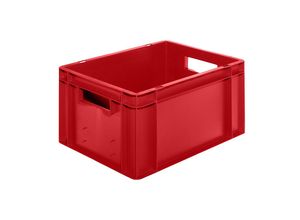 4031022017550 - Euro-Format-Stapelbehälter Wände und Boden geschlossen LxBxH 400 x 300 x 210 mm rot VE 5 Stk kaiserkraft
