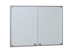 4061753003195 - eurokraft pro Schaukasten Alu-Rahmen Flügeltüren Kapazität 18 DIN A4-Blatt HxBxT 970 x 1330 x 50 mm Rahmen eckig