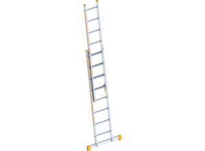 4035209004135 - Alu-Schiebeleiter 2-teilig ausziehbar 2 x 8 Sprossen inkl Traverse