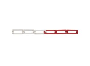 4055381364391 - PE-Gliederkette Gliederstärke 8 mm Bundlänge 25 m rot-weiß ab 4 Stück