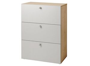 4032062018606 - eurokraft pro ANNY - Hängeregistraturschrank HxBxT 1100 x 800 x 420 mm Nussbaum-Dekor   alusilber