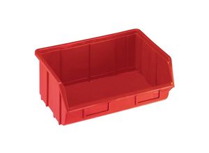 8005646250545 - Sichtlagerkasten aus Polypropylen LxBxH 250 x 344 x 129 mm rot VE 12 Stk kaiserkraft