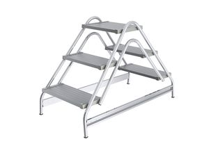 4031405500600 - MUNK Günzburger Steigtechnik 50060 Aluminium Treppe fahrbar Arbeitshöhe (max) 27 m Silber 11 kg