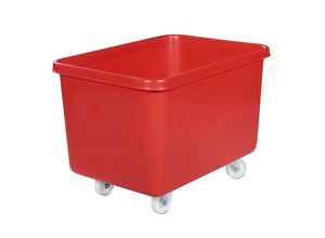 4250677900844 - Rechteckbehälter aus Polyethylen fahrbar Inhalt 340 l rot ab 5 Stk