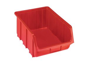 8005646250743 - Sichtlagerkasten aus Polypropylen LxBxH 505 x 333 x 187 mm rot VE 4 Stk kaiserkraft