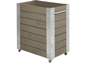 5703393720436 - Pflanzkasten mit Rollen HxBxT 950 x 870 x 500 mm graubraun ab 3 Stk kaiserkraft