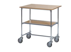 7330726303554 - Tischwagen verzinkt LxBxH 820 x 600 x 900 mm Buche-Dekor ab 5 Stk