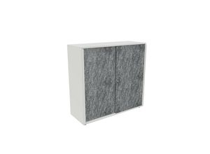 0089336799949 - Schiebetürenschrank NEOTEX mit Akustik-Front HxBxT 1150 x 1200 x 440 mm Front granitgrau