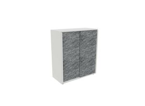 0089336799826 - Schiebetürenschrank NEOTEX mit Akustik-Front HxBxT 1150 x 1000 x 440 mm Front granitgrau