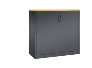 4055404482156 - ACURADO Akten-Sideboard 3 Ordnerhöhen HxBxT 1200 x 1200 x 500 mm schwarzgrau   schwarzgrau