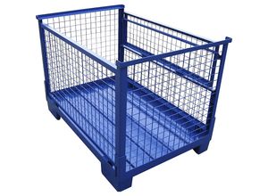 4251572707033 - Heson Euro-Stapelbox faltbar LxB 1240 x 835 mm Traglast 1000 kg enzianblau