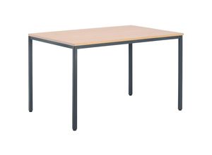 8697837502429 - eurokraft basic Mehrzwecktisch HxBxT 720 x 1200 x 800 mm Platte Buche-Dekor Gestell basaltgrau