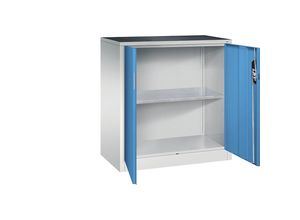 4062084810421 - Werkstatt-Beistellschrank mit Flügeltüren Breite x Tiefe 930 x 500 mm lichtgrau   lichtblau