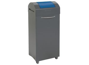 4031068092399 - Wertstoffsammler flammverlöschend BxT 380 x 320 mm Volumen 75 l Einwurf enzianblau kaiserkraft