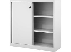 0796376586384 - BISLEY Schiebetürenschrank ECO SD12112S645 lichtgrau 2 Fachböden 1200 x 430 x 1181 cm