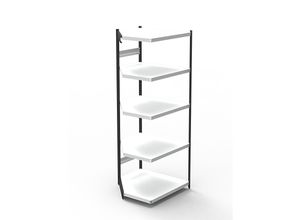 4044917039209 - Büro-Regalsystem ohne Rückwand Regalhöhe 1900 mm Eck-Anbauregal Breite x Tiefe 670 x 300 mm