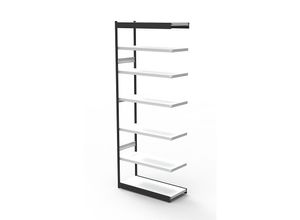 4044917038004 - Büro-Regalsystem ohne Rückwand Regalhöhe 2600 mm Anbauregal Breite x Tiefe 750 x 300 mm