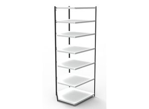 4044917040205 - Büro-Regalsystem ohne Rückwand Regalhöhe 2600 mm Eck-Anbauregal Breite x Tiefe 870 x 500 mm