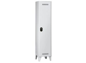 4250618246109 - Garderobenschrank Fachhöhe 1700 mm HxBxT 1850 x 400 x 500 mm Abteilbreite 400 mm Korpus-   Türfarbe Lichtgrau   Lichtgrau