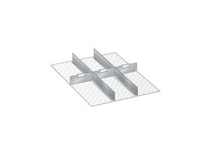 7612269002812 - Trennwände Fronthöhe 100 mm 2 Schlitzwände 36E 3Trennbleche 9E Schubladennutzgröße BxT 459x612 m m