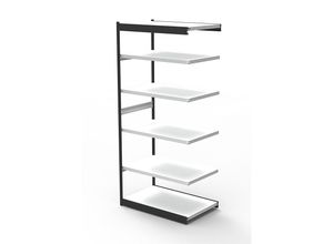 4044917036604 - Büro-Regalsystem ohne Rückwand Regalhöhe 2250 mm Anbauregal Breite x Tiefe 750 x 500 mm