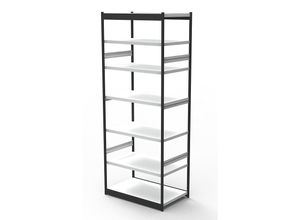 4044917037403 - Büro-Regalsystem ohne Rückwand Regalhöhe 2600 mm Grundregal Breite x Tiefe 750 x 500 mm