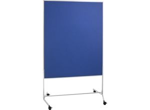 4061753121332 - eurokraft basic Moderationswand mobil Textilbezug BxH 1200 x 1500 mm blau