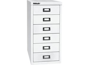 5020073705836 - Schubladenschrank MultiDrawer? 29er Serie L296696 Stahl 6 Schubladen (Vollauszug) A4 278 x 59 x 38 cm weiß