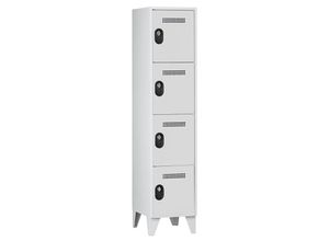 4250618246192 - Schließfachschrank Fachhöhe 450 mm HxBxT 1850 x 400 x 500 mm Abteilbreite 400 mm Korpus-   Türfarbe Lichtgrau   Lichtgrau