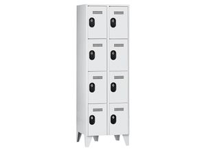 4250618238890 - Schließfachschrank Fachhöhe 450 mm HxBxT 1850 x 600 x 500 mm Abteilbreite 300 mm Korpus-   Türfarbe Lichtgrau   Lichtgrau