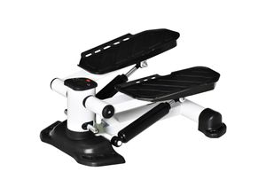 4251774919241 - Mini Stepper mit LCD-Bildschirm und Pedalen schwarz weiß 48L x 34B x 21H cm Minifahrrad Heimtrainer Pedaltrainer Mini Stepper Stepper Fitness