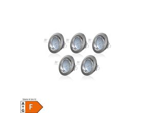 4057722001835 - Bklicht - led Einbau-Strahler Decken-Spots 5er Set Einbauleuchte ultra-flach 5W Schwenkbar - 50