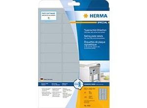 4008705045926 - HERMA Rating plate labels silver A4 635 x 296 mm extremely strong adhesion weatherproof tearproof