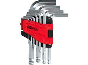 4042146790328 - Winkelstiftschlüssel-Satz kurz Innensechskant mit Kugelkopf Zollmaße 10 Teile KS Tools