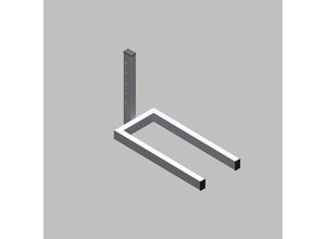 7350113600127 - Kistengabel aus Kantrohr 50 x 30 mm Gabellänge 500 mm