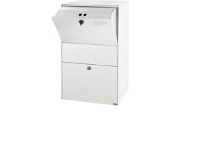 4260107690672 - Briefkasten XXL BxHxT 390 x 650 x 315 mm verkehrsweiß RAL 9016 kaiserkraft